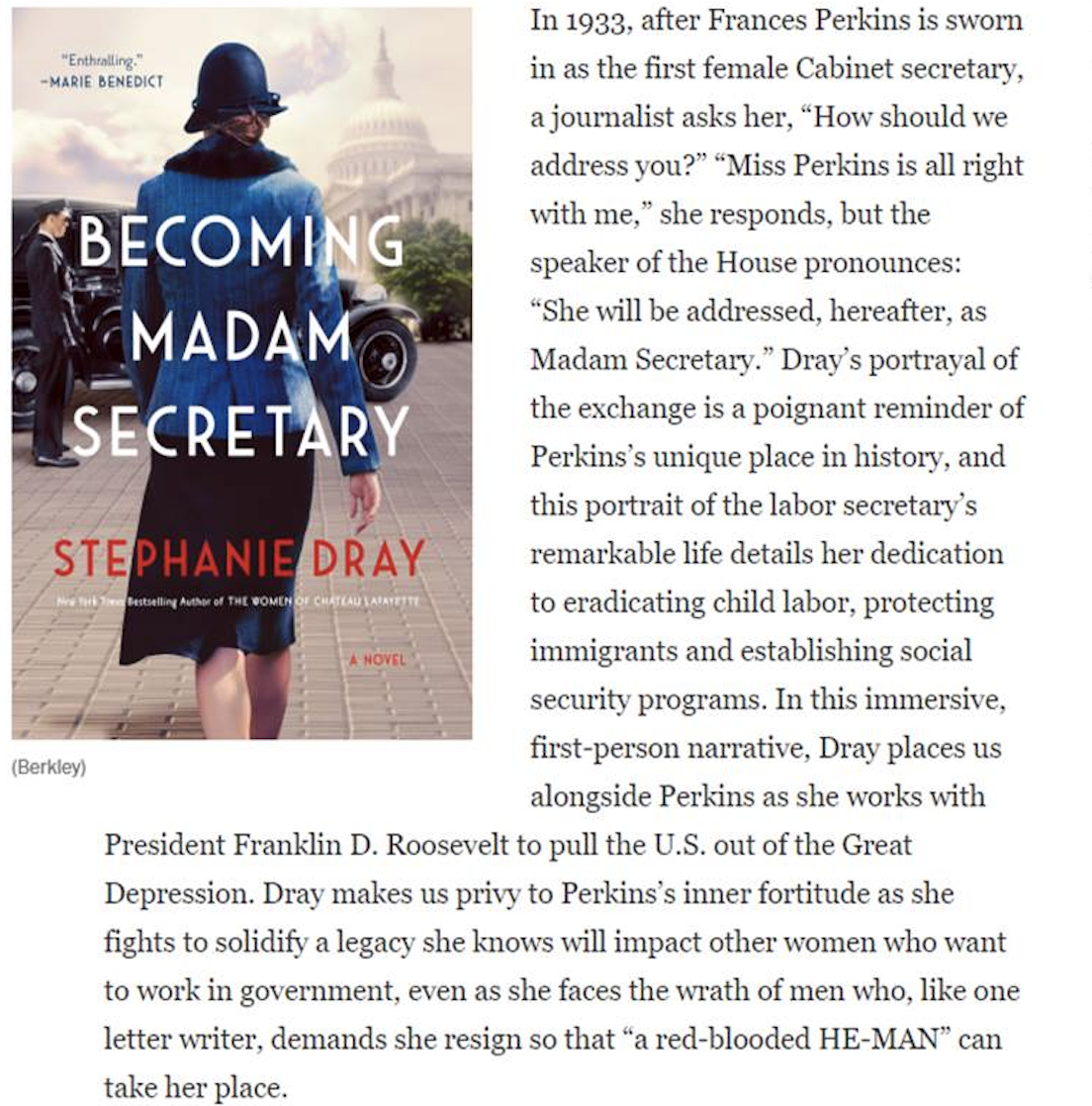 The Washington Post includes Becoming Madam Secretary in their list of ...
